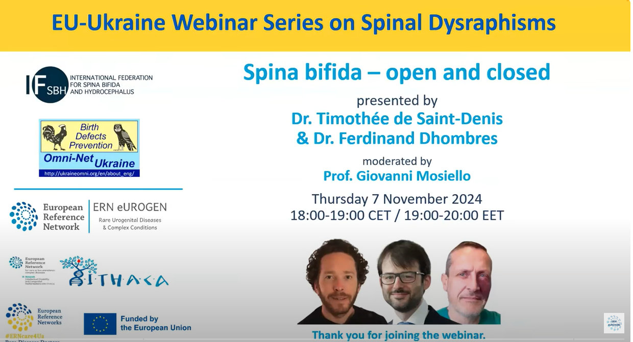 SBoD webinar on the new classification of dysraphisms - SPIN@